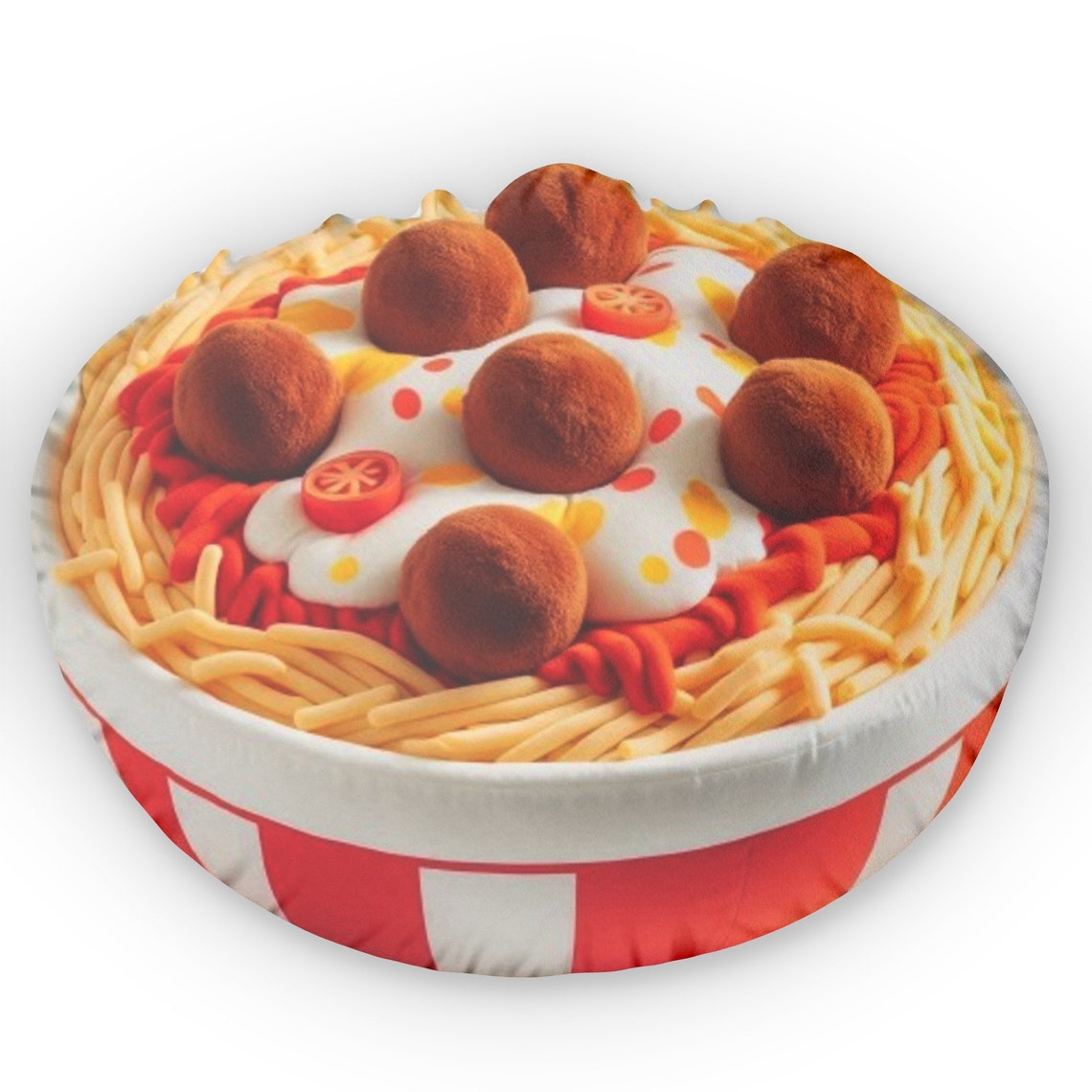 Spaghetti and Meatballs, Plush Shaped Pillow - Etsy