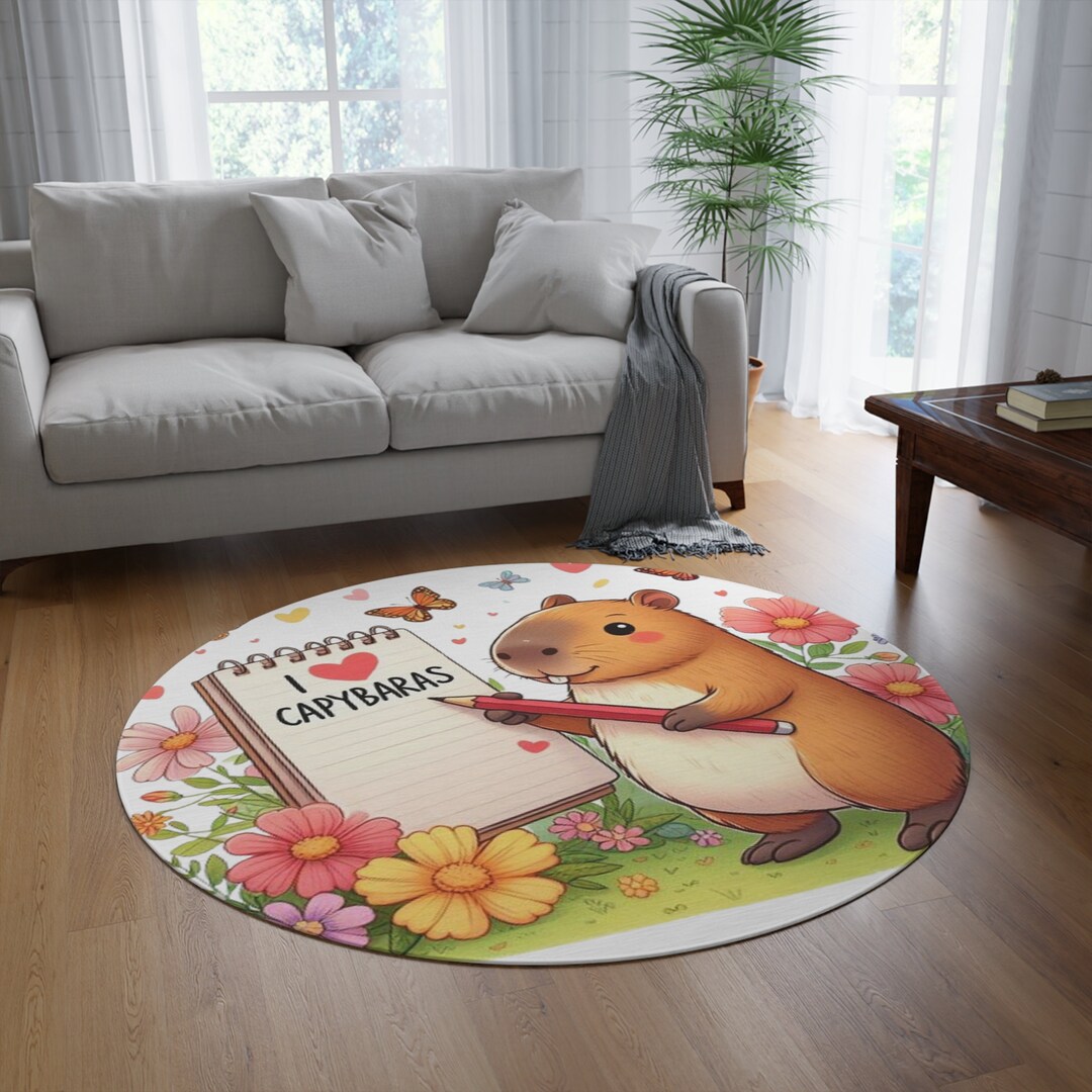 Capybara Holding Pencil and Notepad With I Love Capybaras, Cute Rodent ...