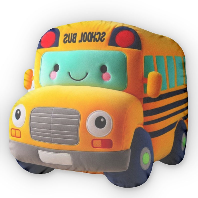 School Bus Plush Shaped Pillow - Etsy