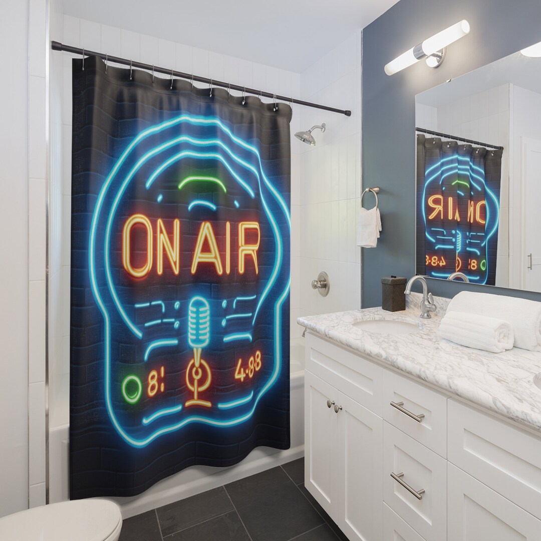 On Air Light up Sign, Neon Graphic, Shower Curtains - Etsy