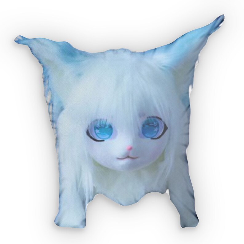 Elf Blue Cream Cat Kig Mask Fursuit Head for Cosplay & Furry ...