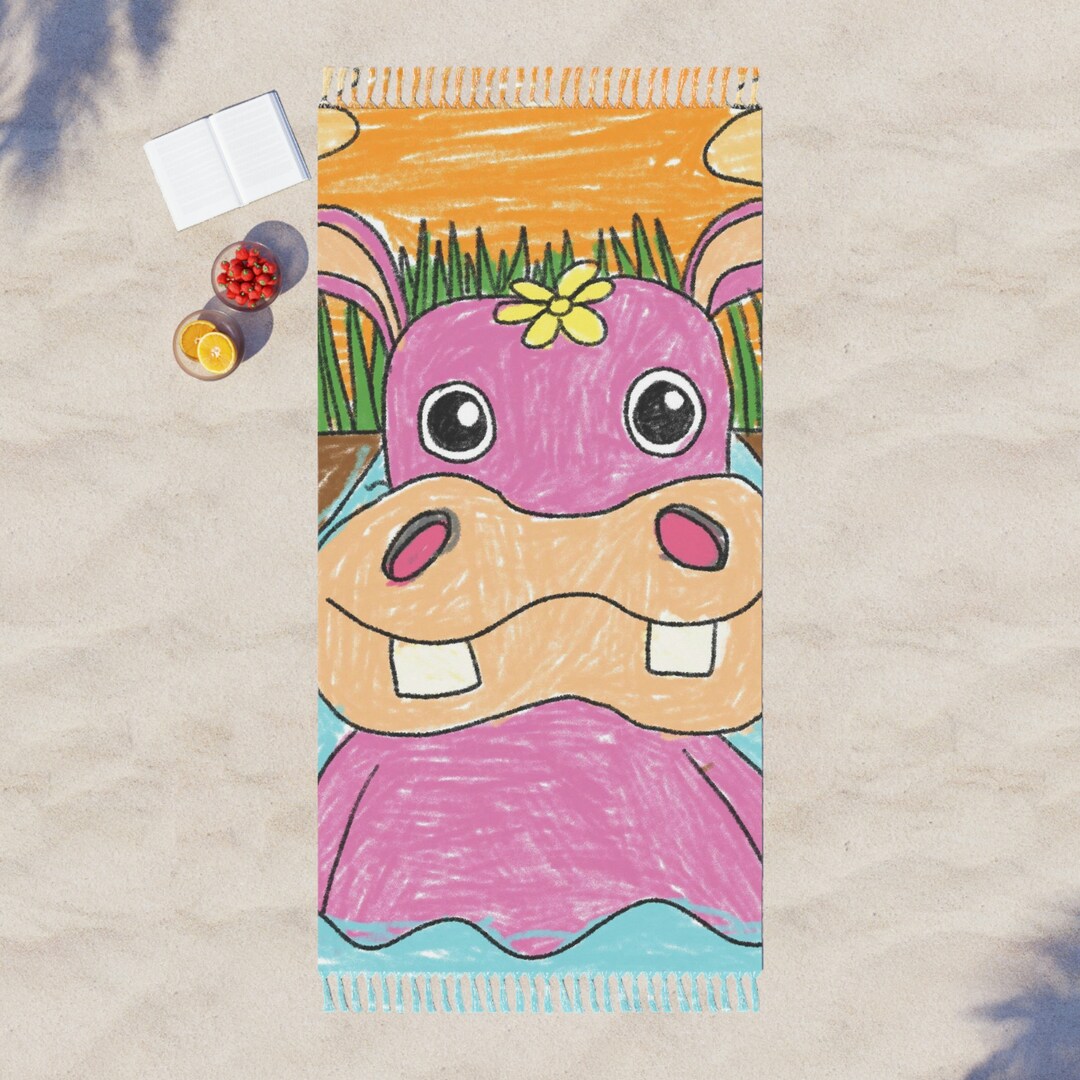 Hippo Hippopotamus Animal Creature Graphic Boho Beach Cloth - Etsy