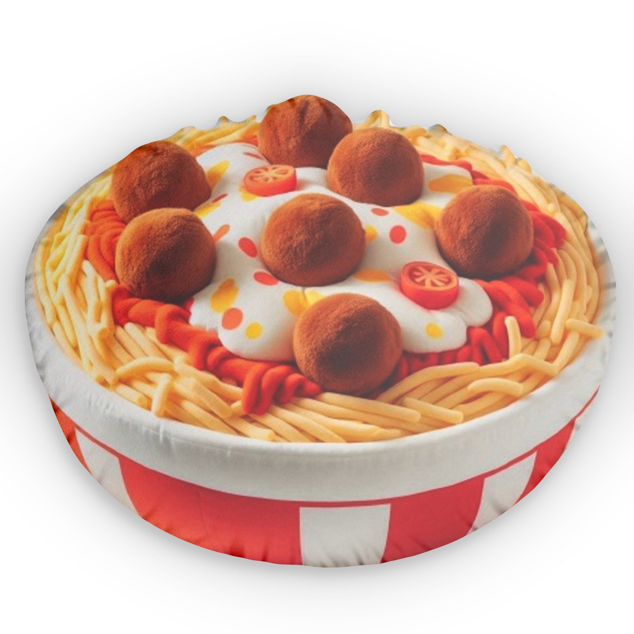 Spaghetti and Meatballs, Plush Shaped Pillow - Etsy