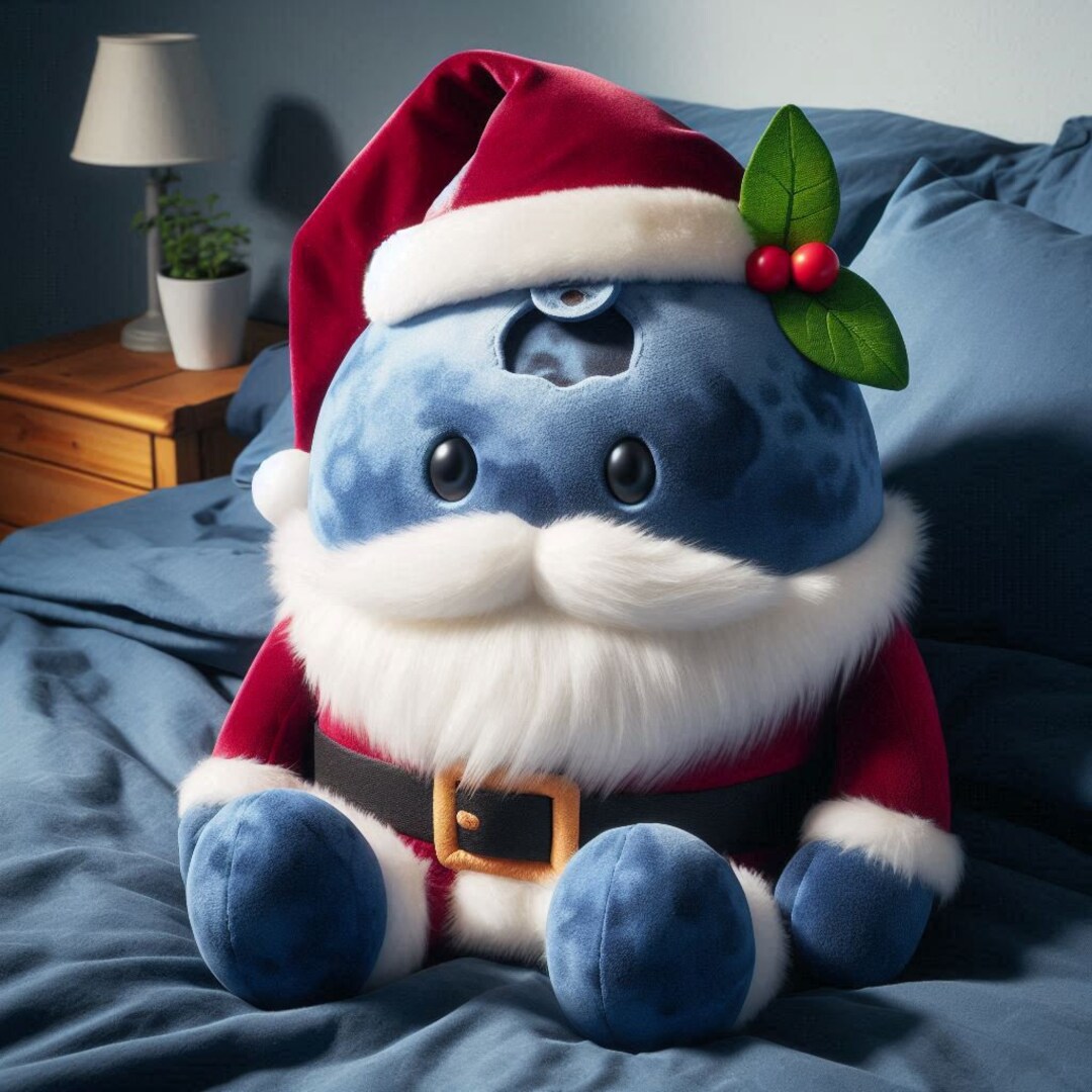 Blueberry Santa Claus, Christmas Gift, Plush Shaped Pillow - Etsy