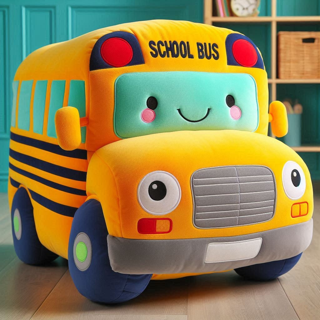 School Bus Plush Shaped Pillow - Etsy