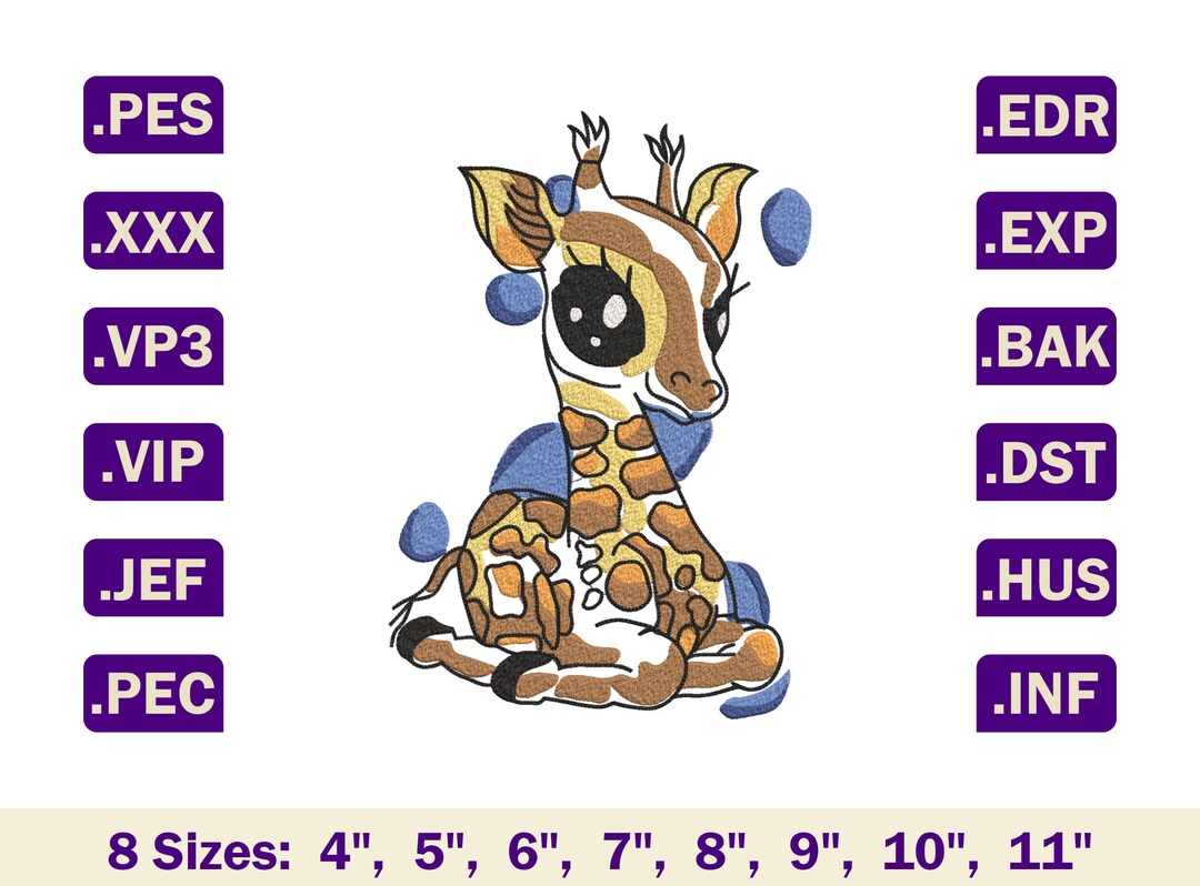 Giraffe Machine Embroidery Designs, Giraffe Embroidery Pattern,giraffe ...