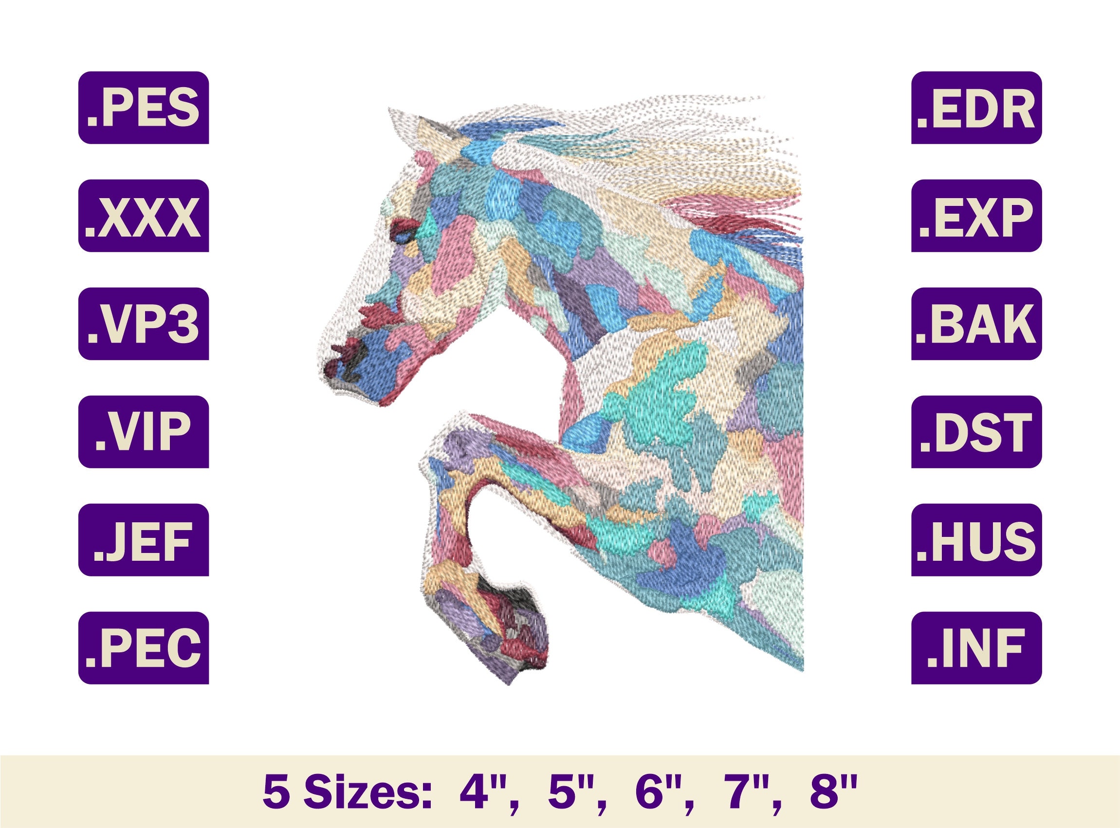 Horse Machine Embroidery Designshorse Embroidery Designs for - Etsy