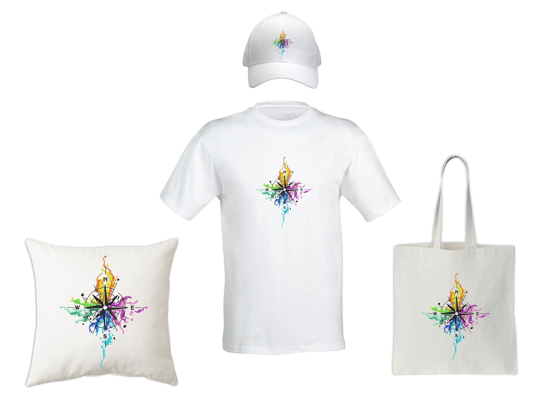 Compass Rose Embroidery Designcompass Rose Embroidery - Etsy