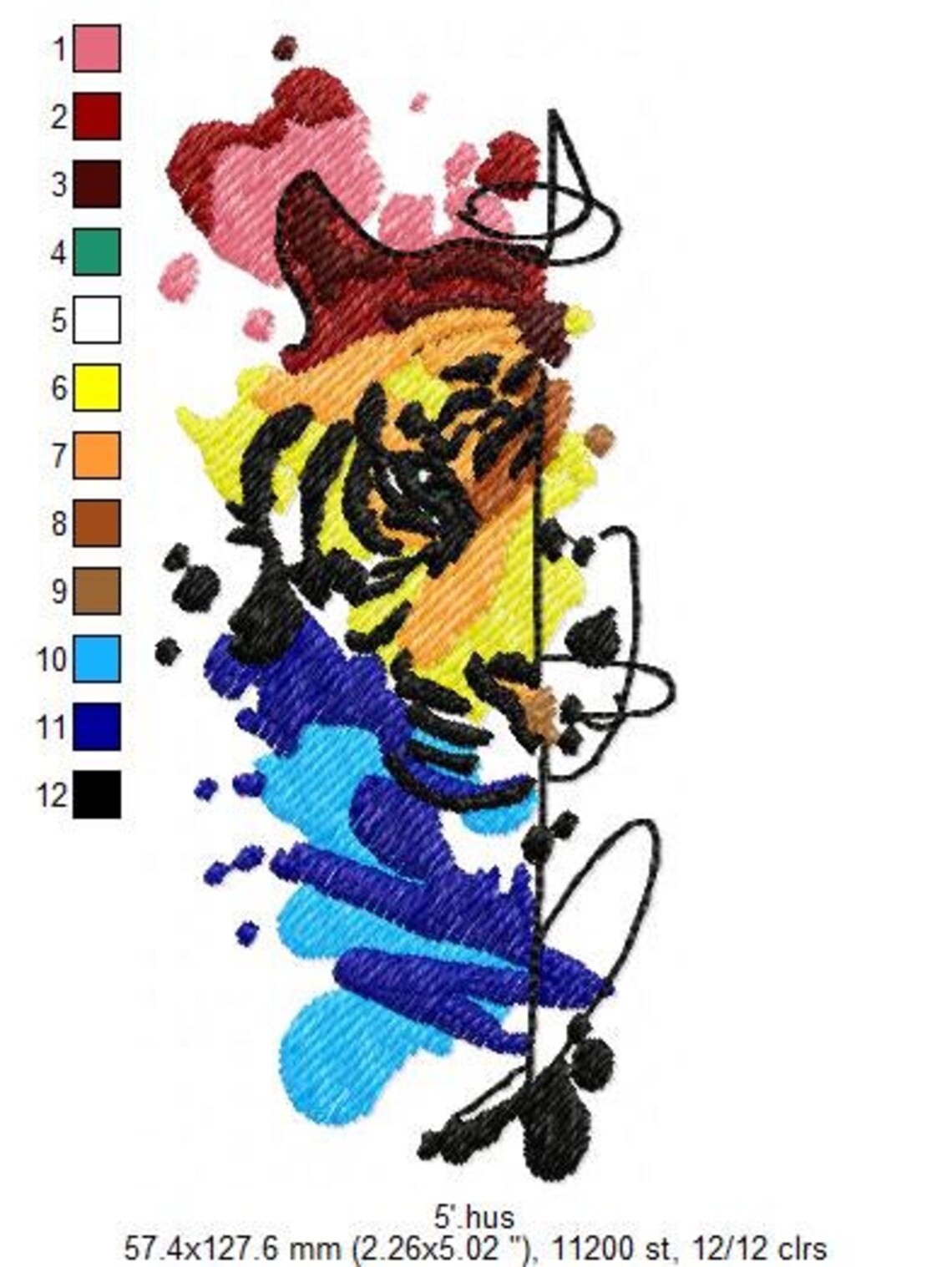 Tiger Machine Embroidery Design Tiger Embroidery File - Etsy