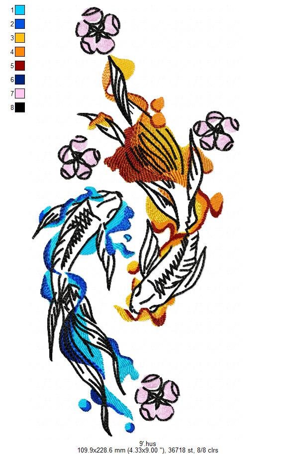 Fish Machine Embroidery Designsfish Embroidery Designsfish - Etsy