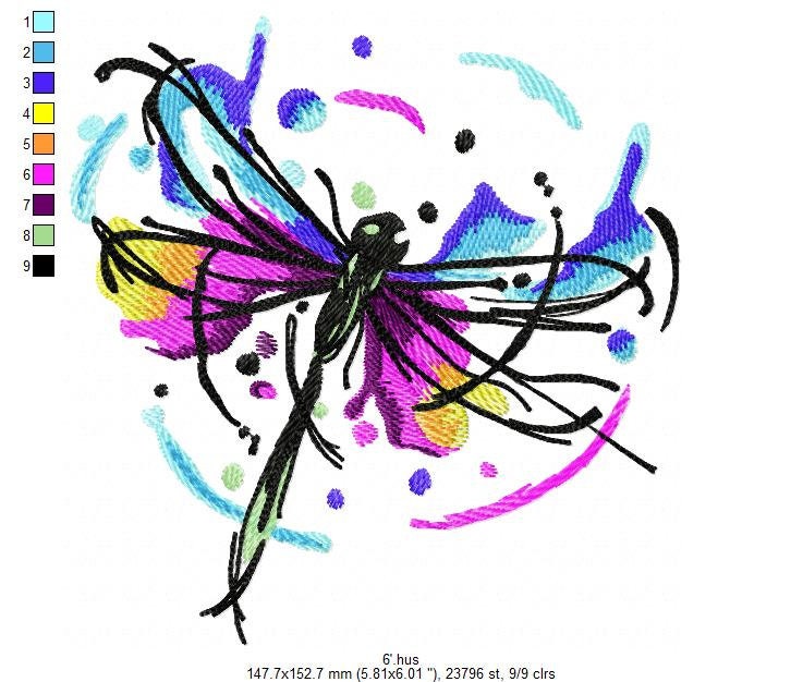 Dragonfly Machine Embroidery Designsdragonfly Embroidery - Etsy