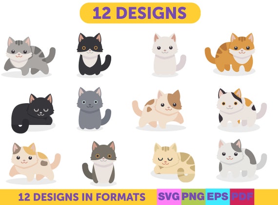 Kitten svgCat svgCat clipartCats svgCat clip artCat svg | Etsy