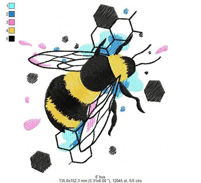 Bee Machine Embroidery Designsbee Embroidery Designsbee - Etsy