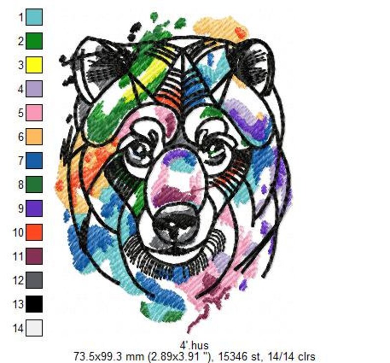 Bear Machine Embroidery Designs,bear Embroidery Designs,bear Digital ...