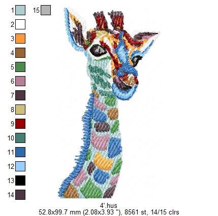Giraffe Machine Embroidery Designsmachine Embroidery Designs - Etsy