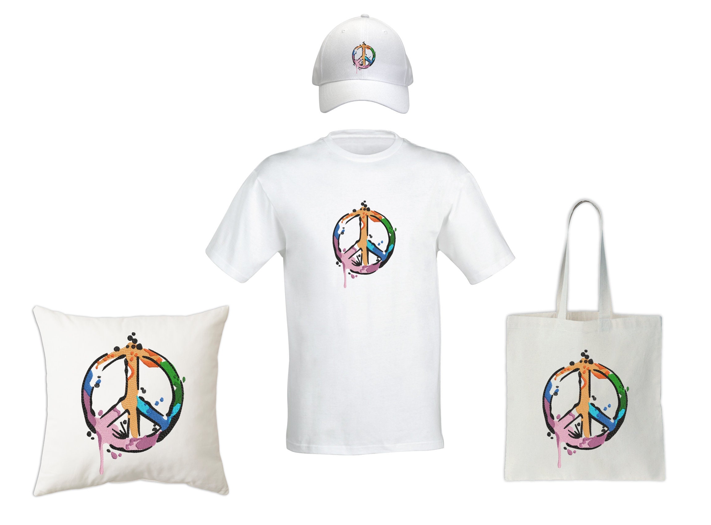 Peace Sign Embroidery Design Peace Sign Embroidery - Etsy