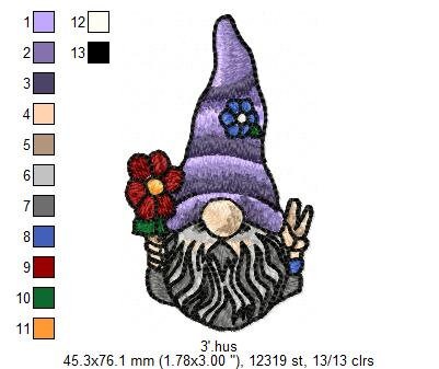 Gnome Embroidery Designs for Machine, Gnome Embroidery Patterns,gnome ...