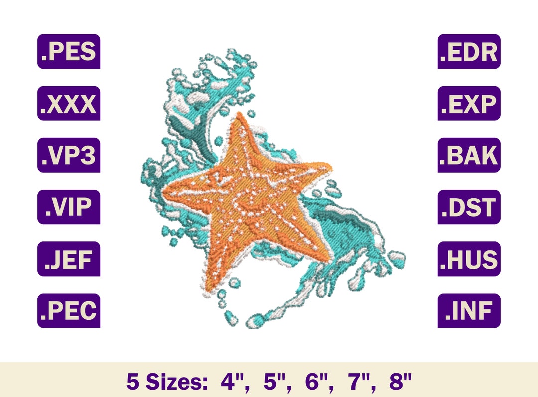 Starfish Machine Embroidery Designs,starfish Embroidery Designs ...