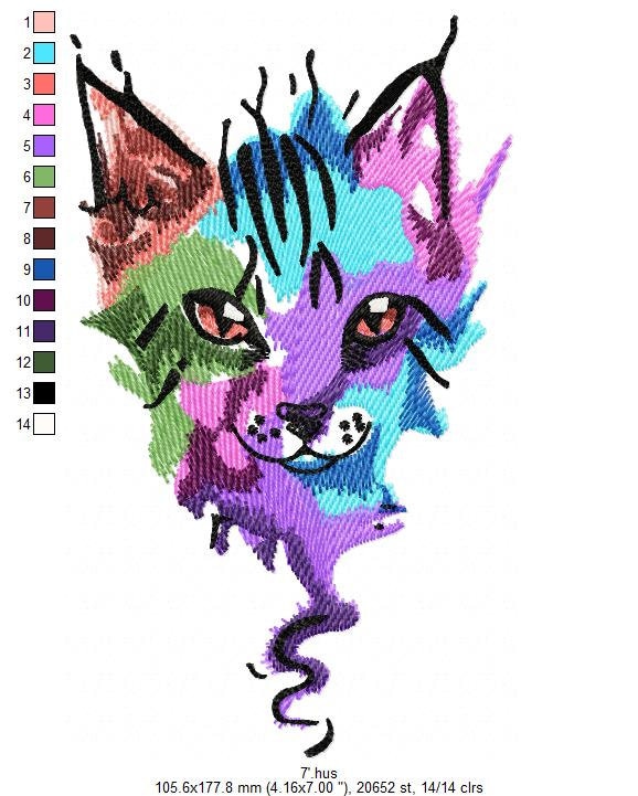 Cat Machine Embroidery Designscat Embroidery Designscat - Etsy