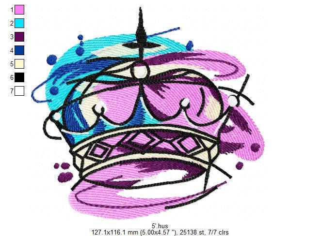 Crown Machine Embroidery Designscrown Embroidery - Etsy