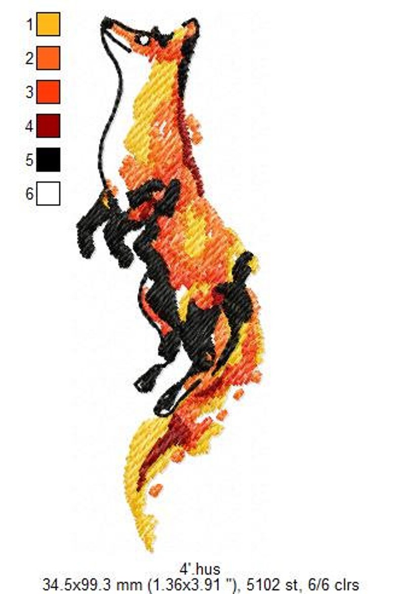 Fox Machine Embroidery Design Fox Embroidery File Fox | Etsy