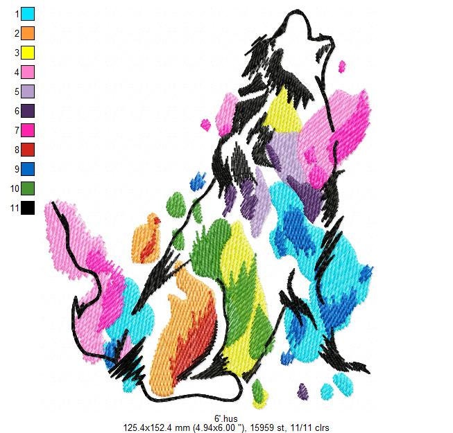 Wolf Machine Embroidery Designswolf Embroidery Designswolf - Etsy