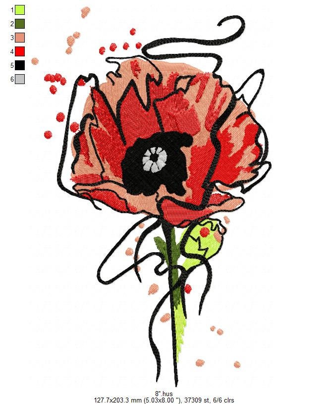 Poppy Machine Embroidery Designs,poppy Embroidery Designs,poppies ...