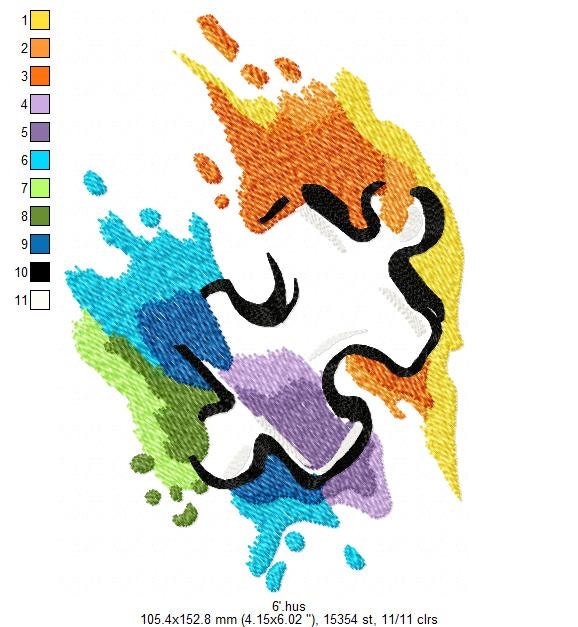 Puzzle Embroidery Design Puzzle Embroidery Patternpuzzle - Etsy