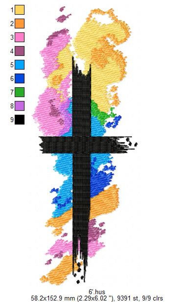 Cross Machine Embroidery Design Cross Embroidery Pattern | Etsy