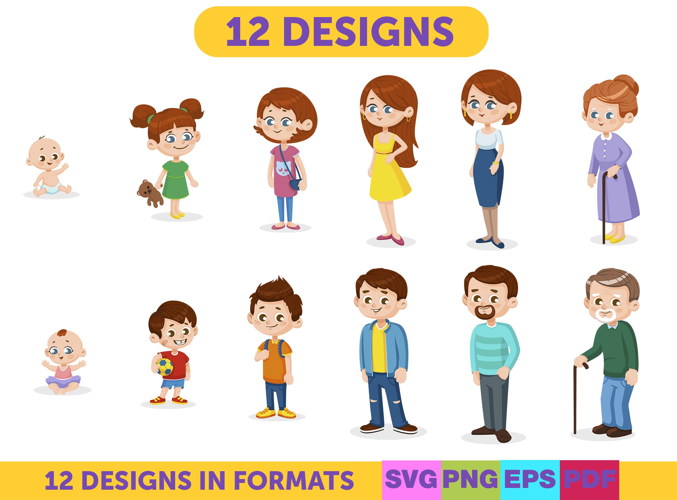 Family Svgpeople Generation Svggrandpa Svggrandma Svgdad | Etsy