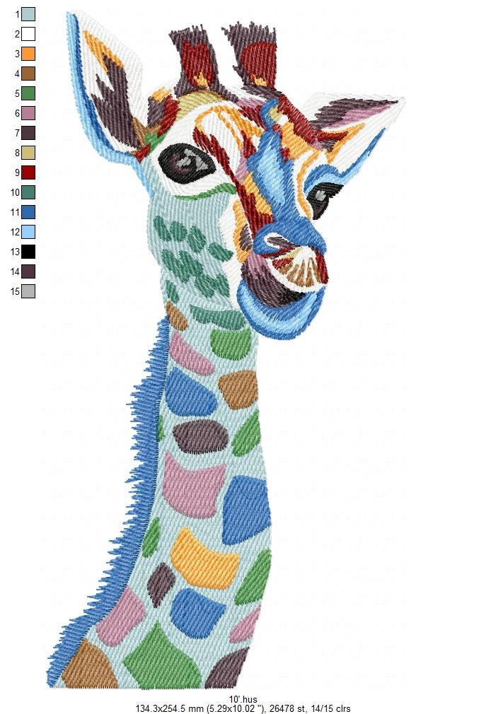 Giraffe Machine Embroidery Designsmachine Embroidery Designs - Etsy