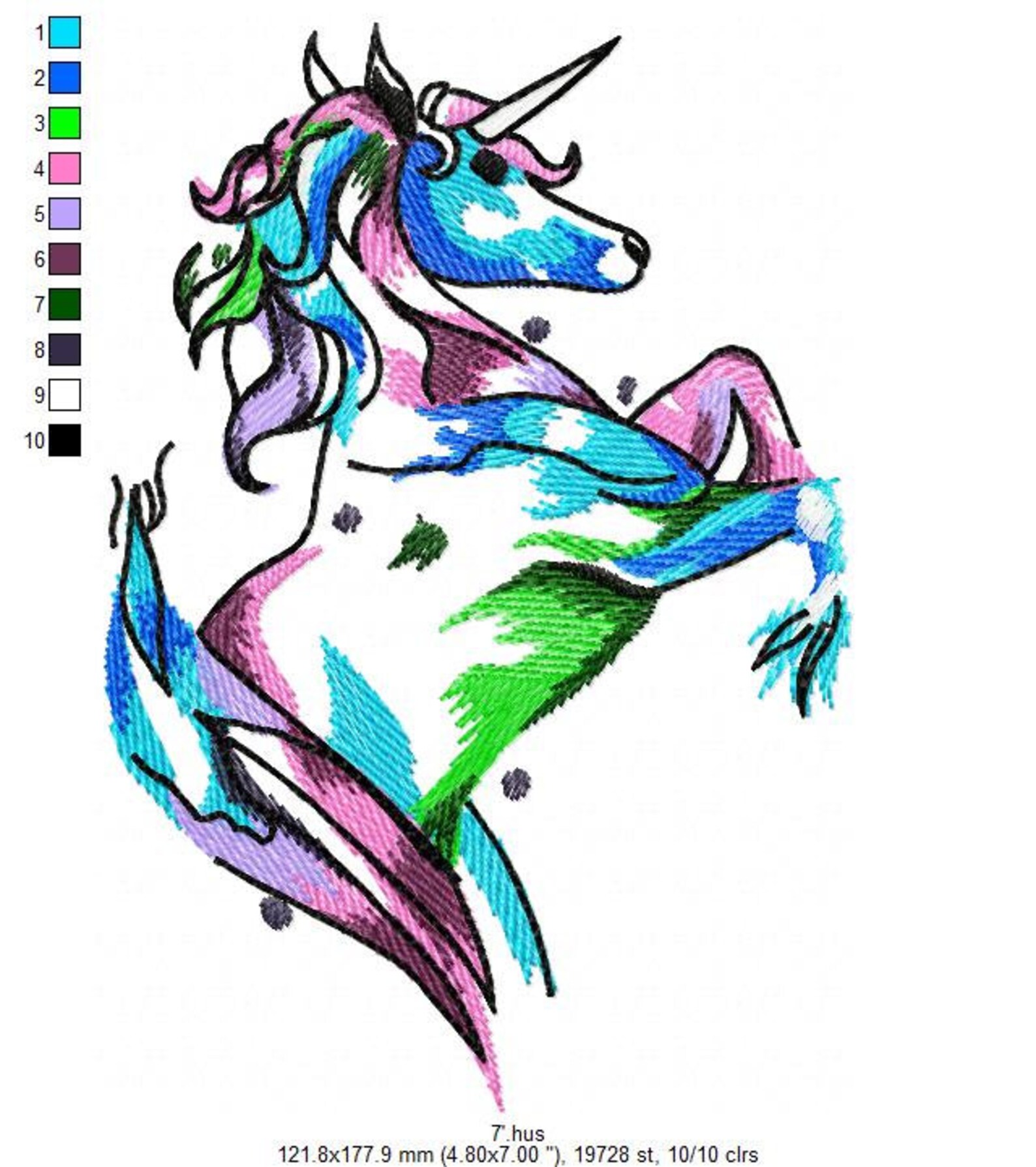 Unicorn Machine Embroidery Designs, Unicorn Embroidery Pattern, Unicorn ...
