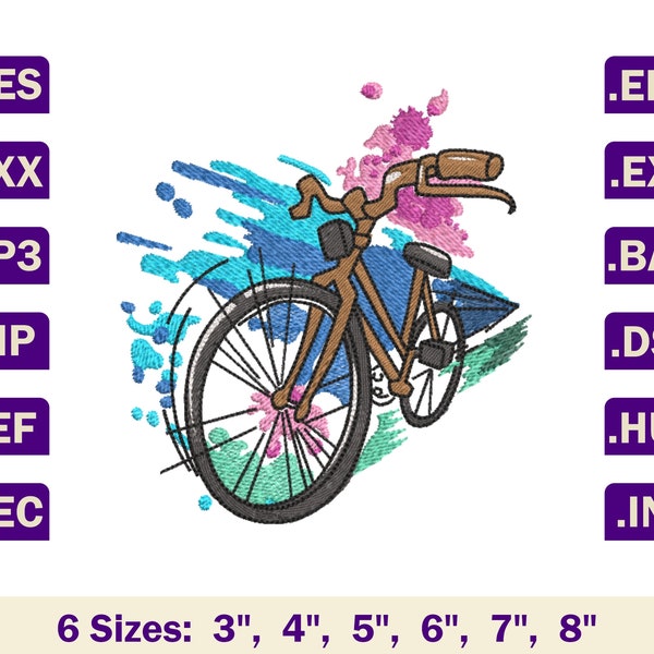Bike Embroidery - Etsy