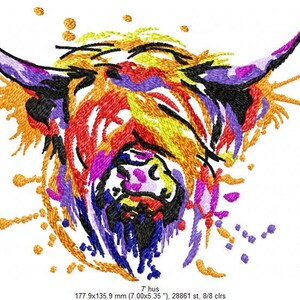 Bull Head Embroidery Design, Animal Machine Embroidery Design, Animal ...