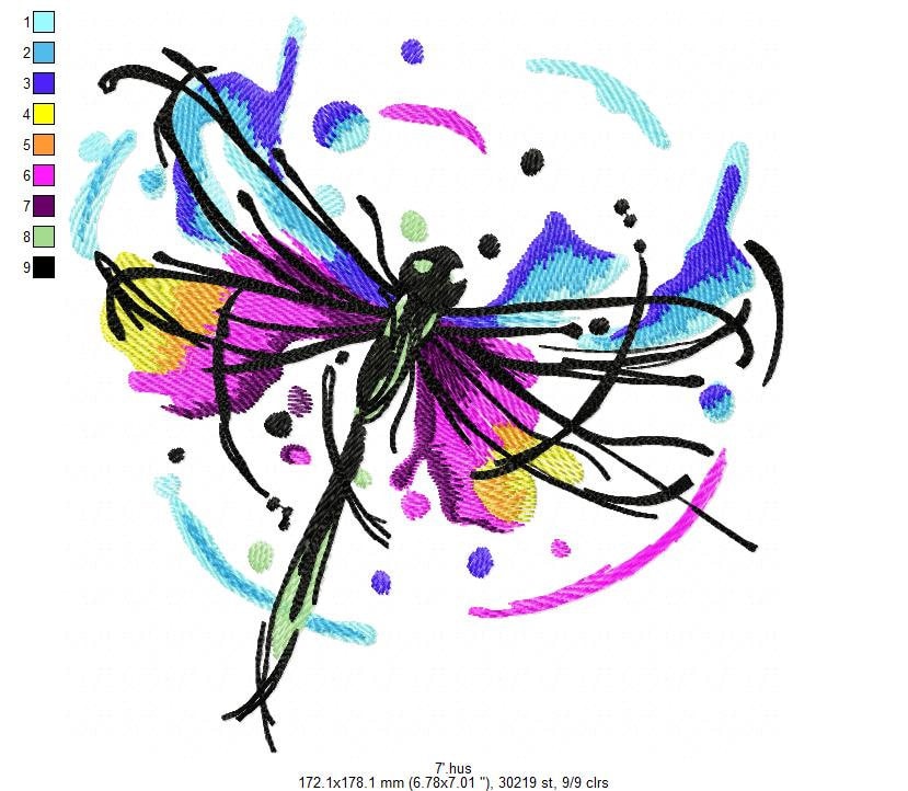 Dragonfly Machine Embroidery Designsdragonfly Embroidery - Etsy