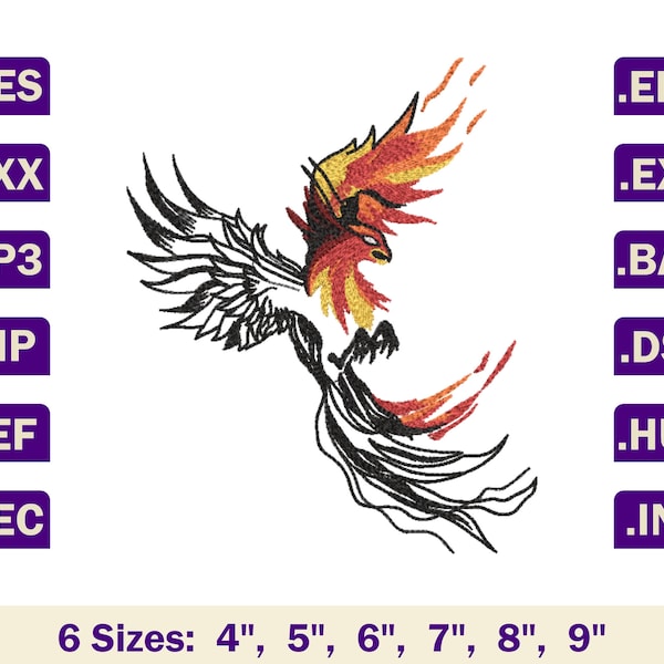 Phoenix Embroidery - Etsy