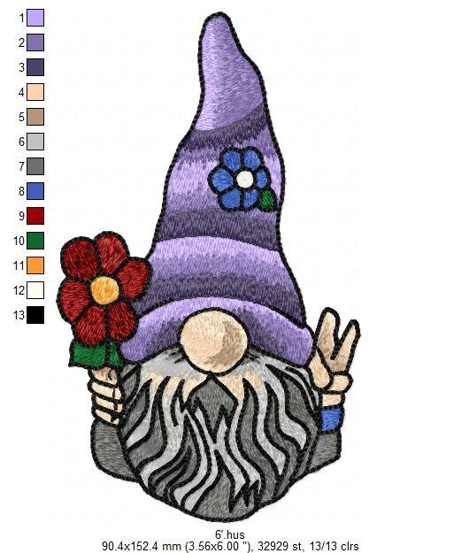 Gnome Embroidery Designs for Machine, Gnome Embroidery Patterns,gnome ...