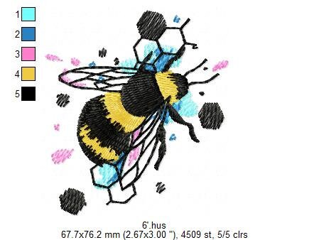 Bee Machine Embroidery Designsbee Embroidery Designsbee - Etsy