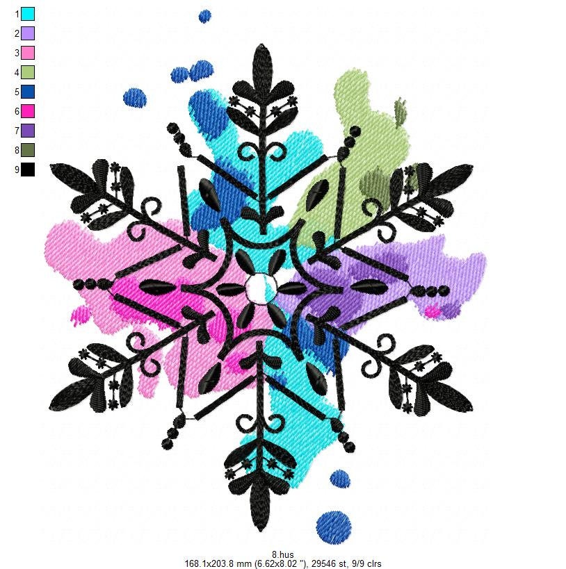 Snowflake Machine Embroidery Designssnowflake Embroidery - Etsy