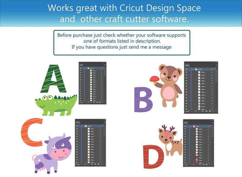 Alphabet svgAlphabet animalsLetter svgAlphabet pngNursury | Etsy