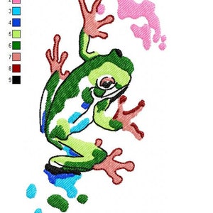 Frog Machine Embroidery Designs, Frog Embroidery Pattern, Frog ...