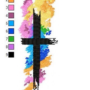 Cross Machine Embroidery Design, Cross Embroidery Pattern, Cross ...