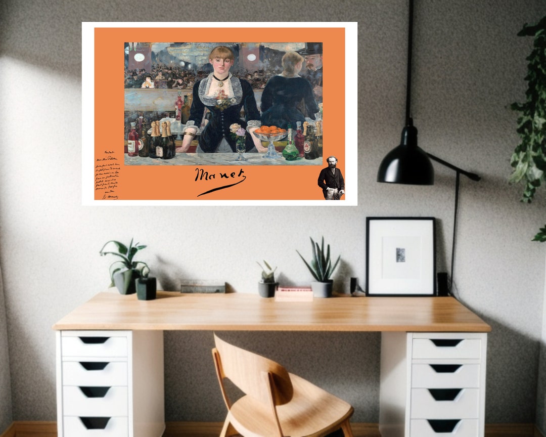 EDOUARD MANET Unique Collector's Item Signed Artwork Precious Mural ...