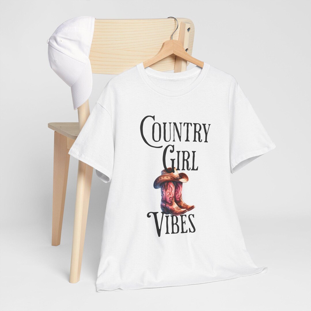 Country Girl Vibes Tee, Southern Style Shirt, Ranch Life Top, Rural ...