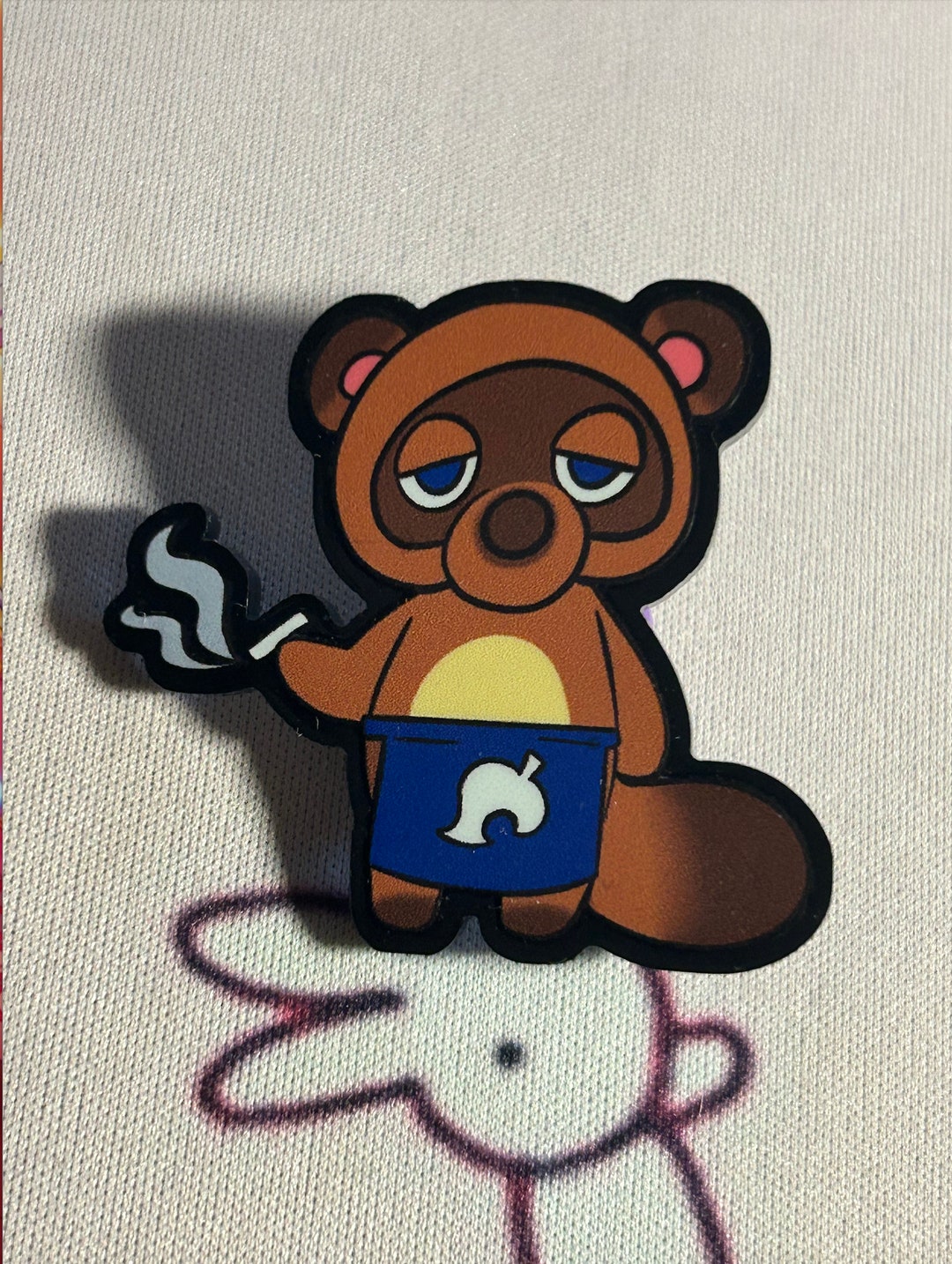 Smoke Break Raccoon Animal Video Game Acrylic Pin - Etsy