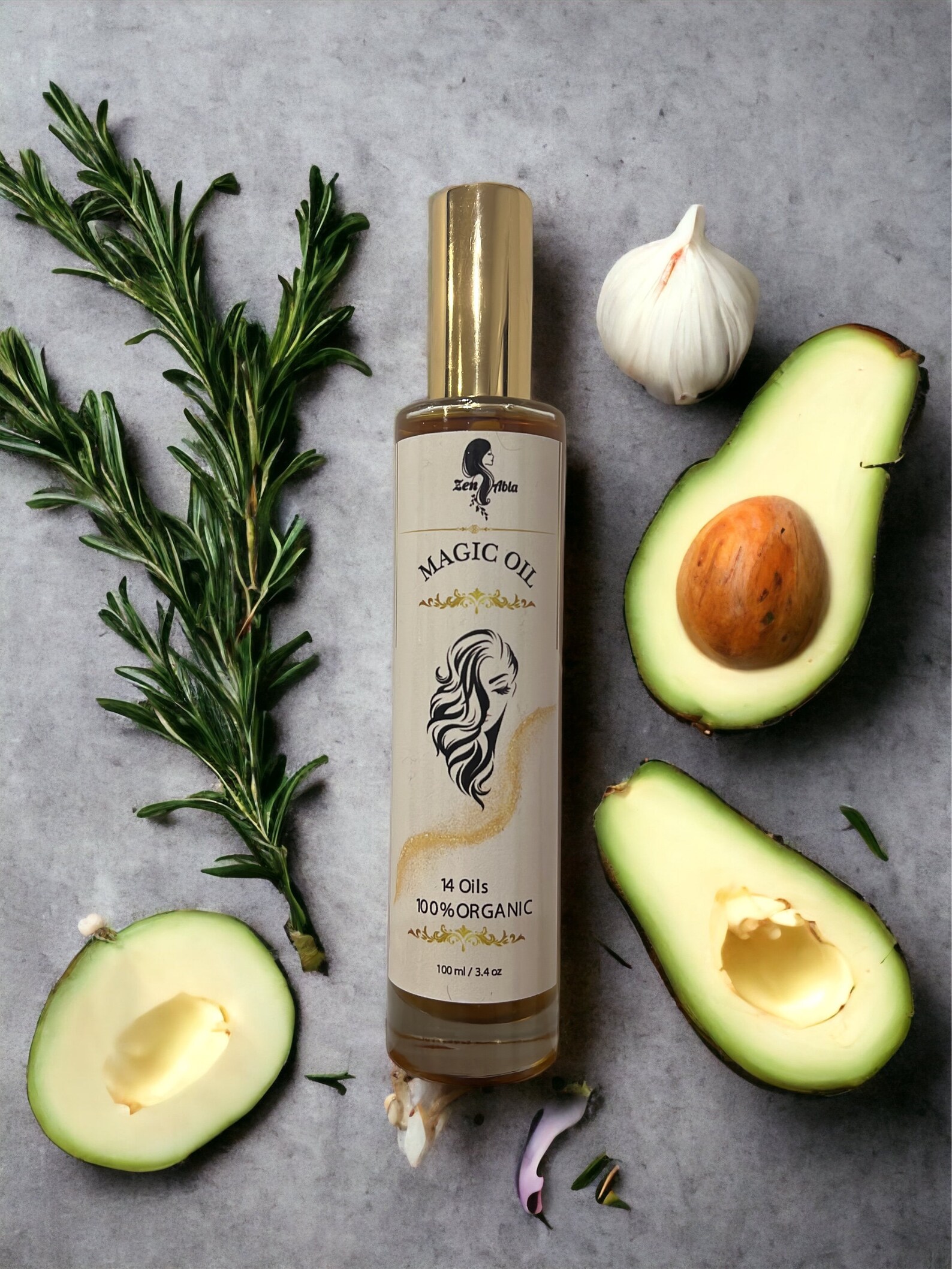 Hair Growth Oil With Rosemary Argan Oil Avocado Oil and Many More ...