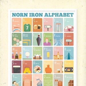 Northern Ireland Alphabet - A-Z of Northern Ireland Print - Norn Iron ...