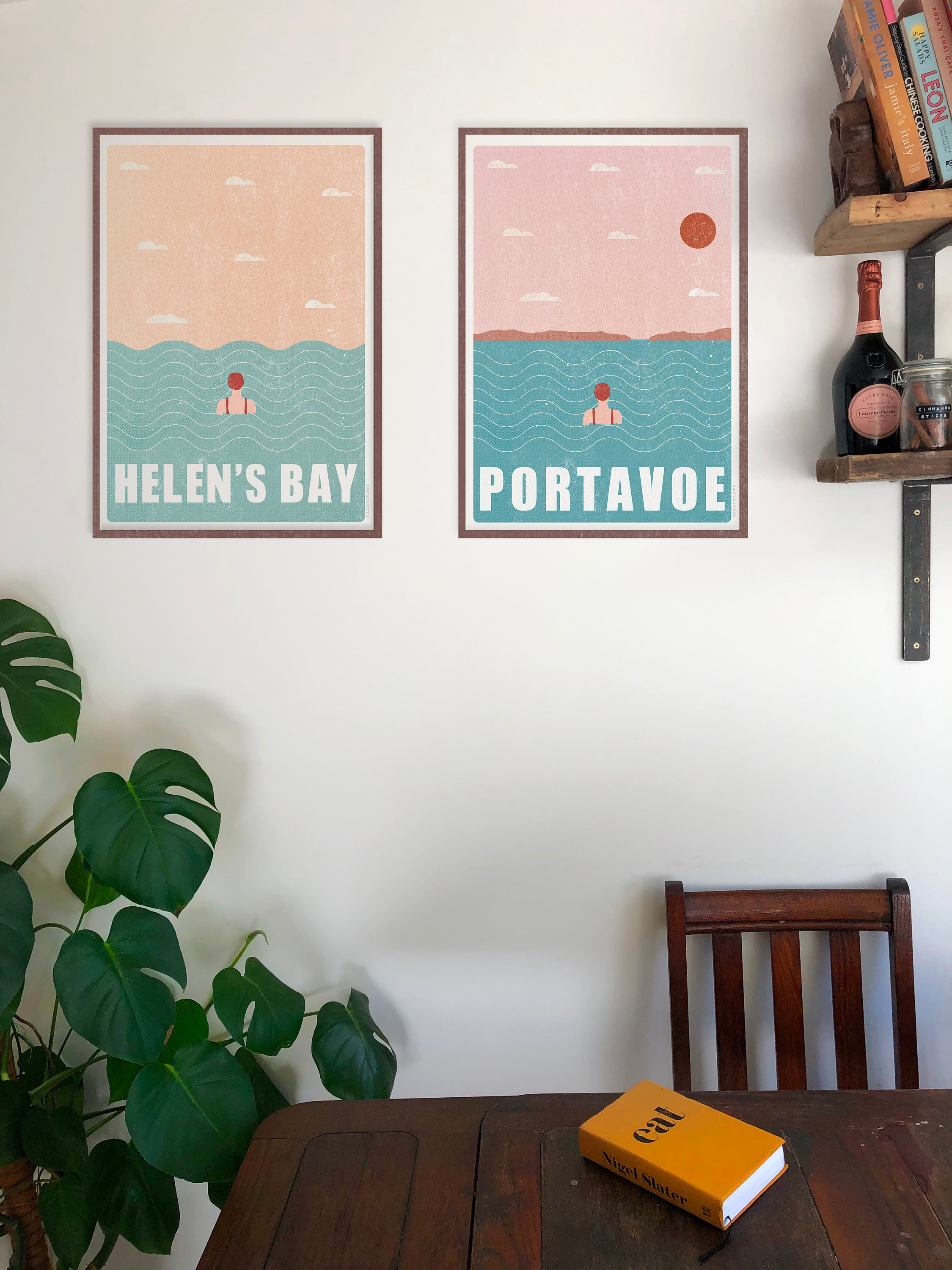 Portavoe Beach - Print - Swimming Poster - Vintage - Wall Art - County ...