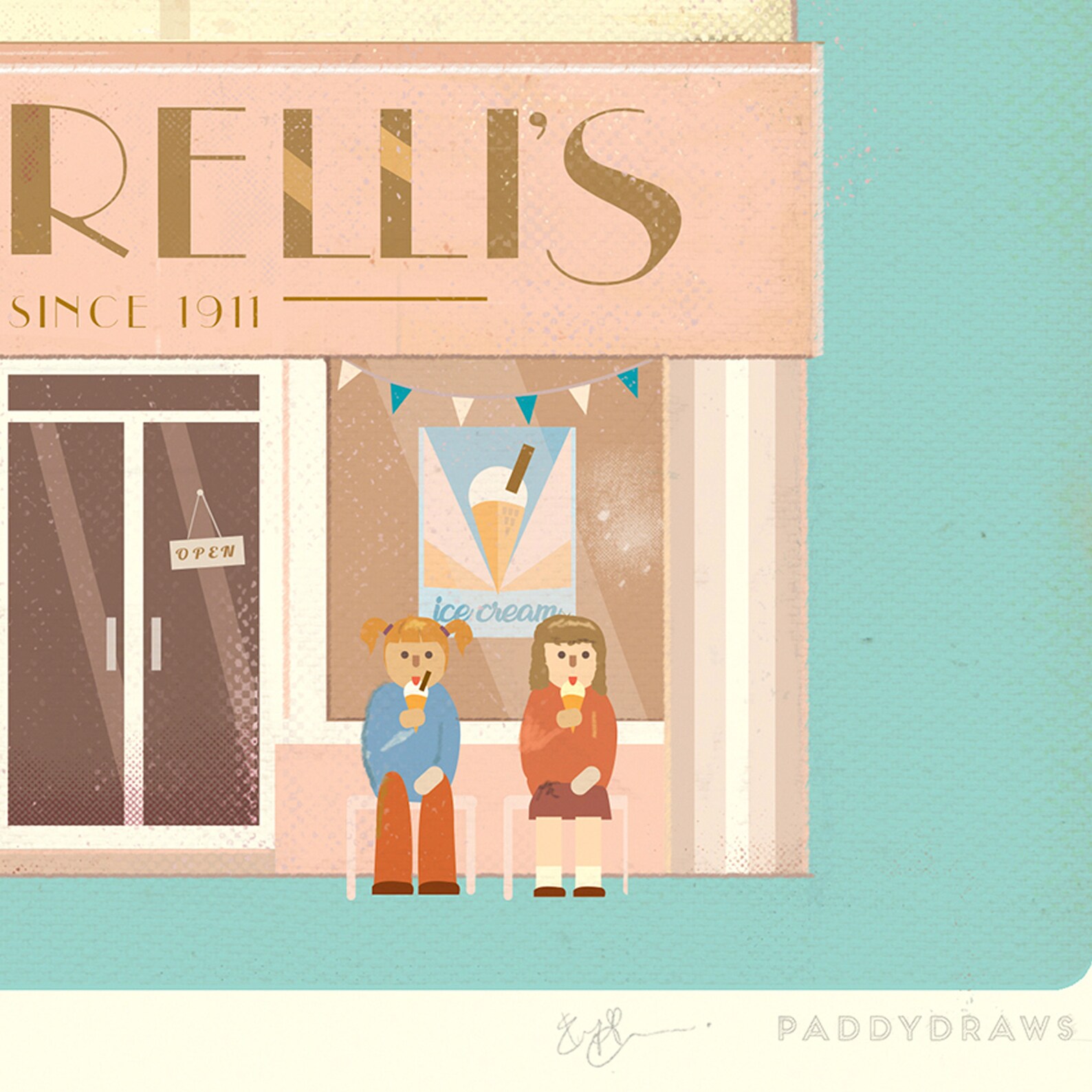 MORELLI'S, Portstewart. North Coast Print - Vintage Poster - Ice Cream ...