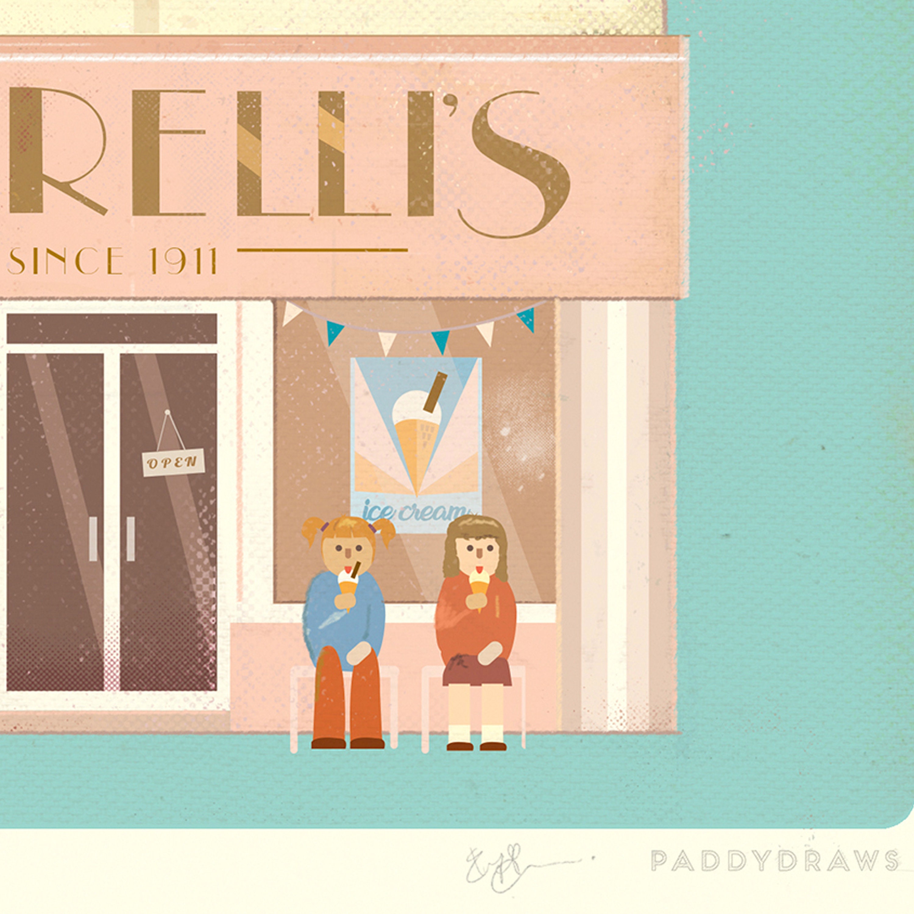 MORELLI'S, Portstewart. North Coast Print - Vintage Poster - Ice Cream ...